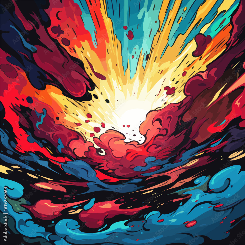 Abstract Comic Background vector, pop art comic background illustration ...