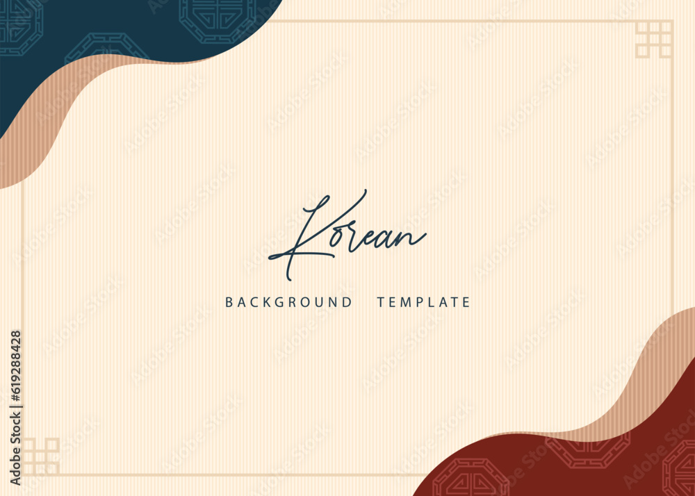 Simple traditional korean background concept Stock Vector | Adobe Stock