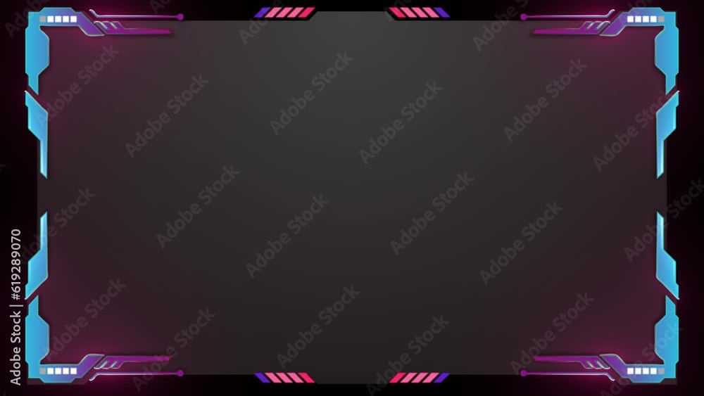 Blue Purple Light Twitch Overlay Stream Overlay Hd Screen Savers vídeo ...