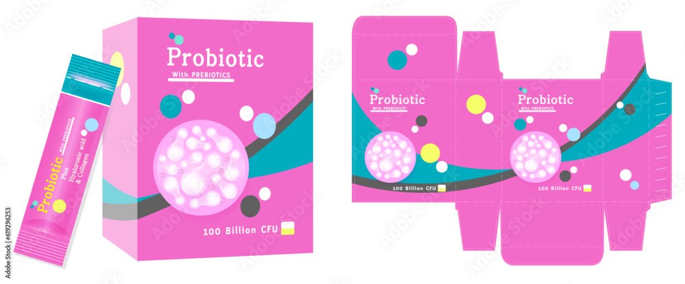 Packaging design, dietary supplement container, probiotic concept box ...