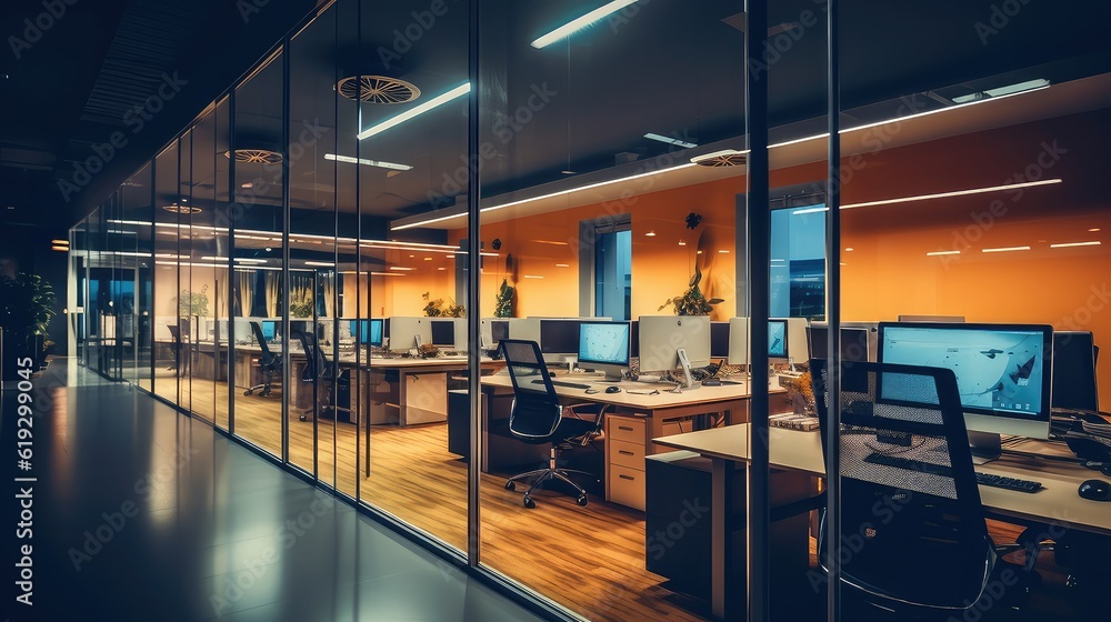 beautiful coworking space, office setup, empty office space, best for ...