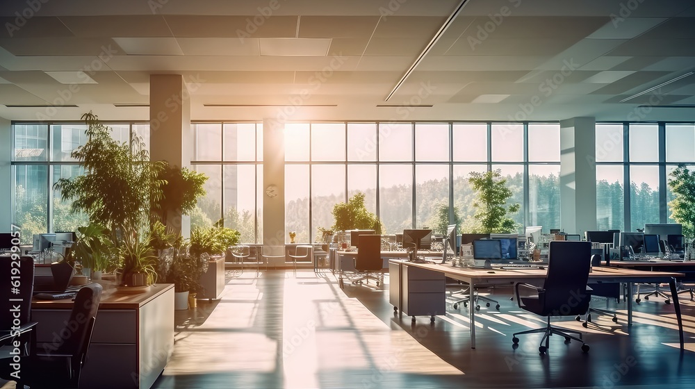morning empty office space, best for background concepts and ideas for ...