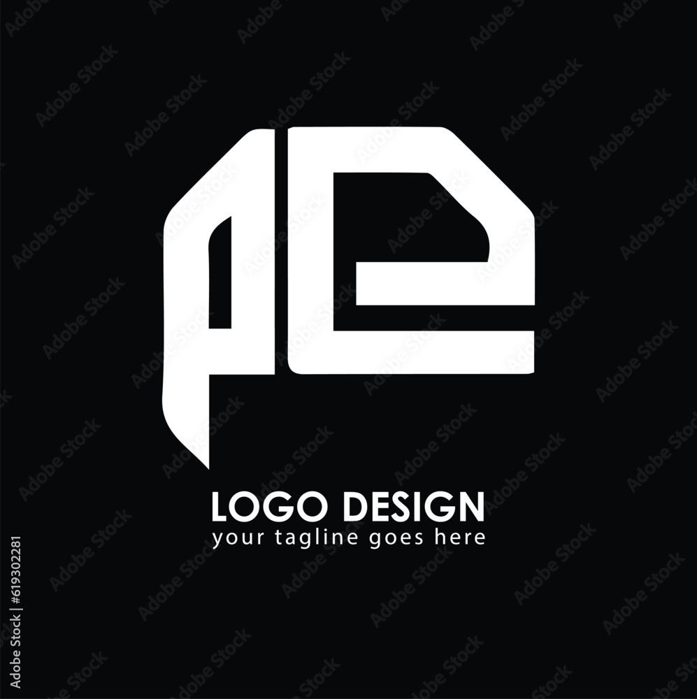 PE PE Logo Design, Creative Minimal Letter PE PE Monogram Stock Vector ...