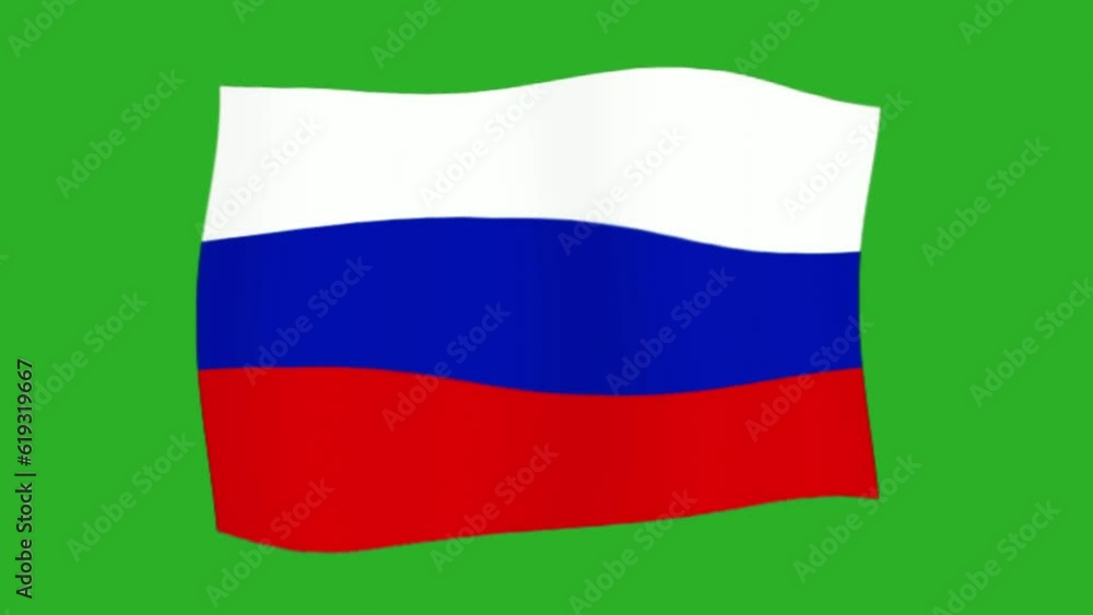 Waving Russian Flag video background. Realistic Slow Motion Animation ...