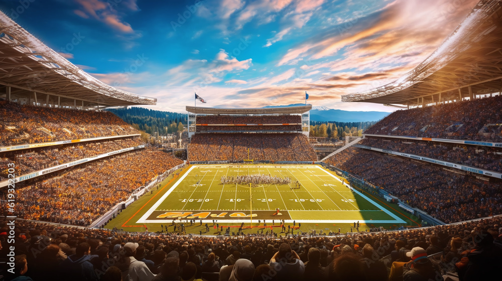 Photo & Art Print crowded football stadium. Generative Ai, rorozoa