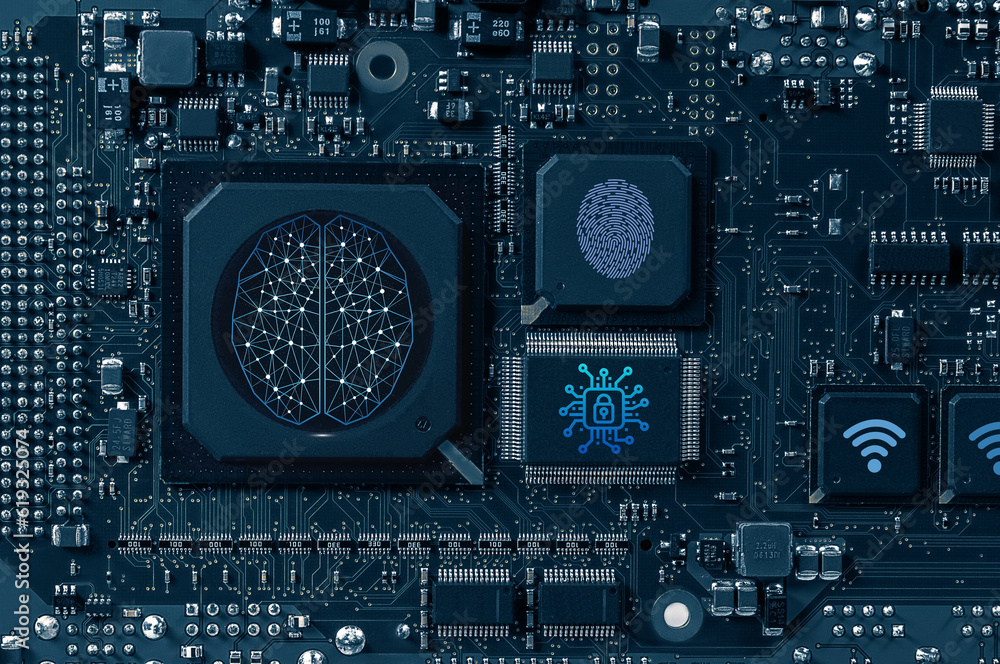 electronic circuit board with passive and active circuit components and ...