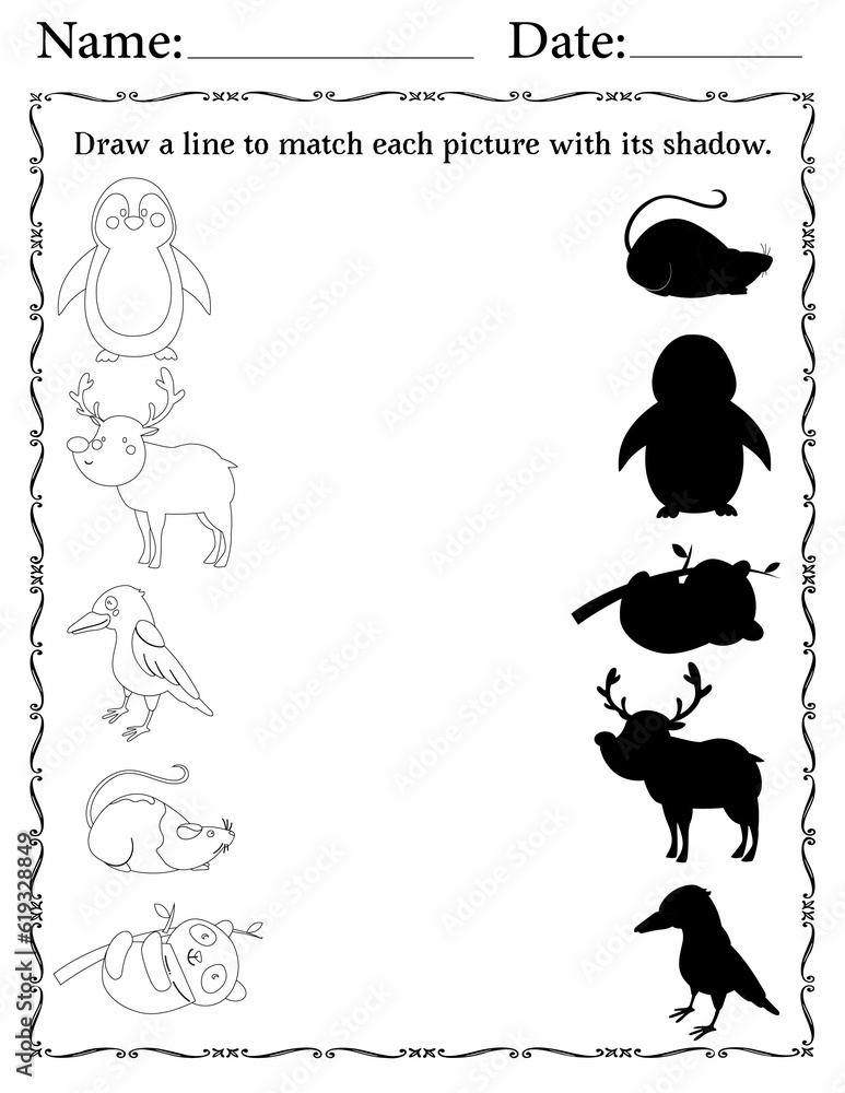 Printable Matching Activity Pages for Kids | Matching Activity ...