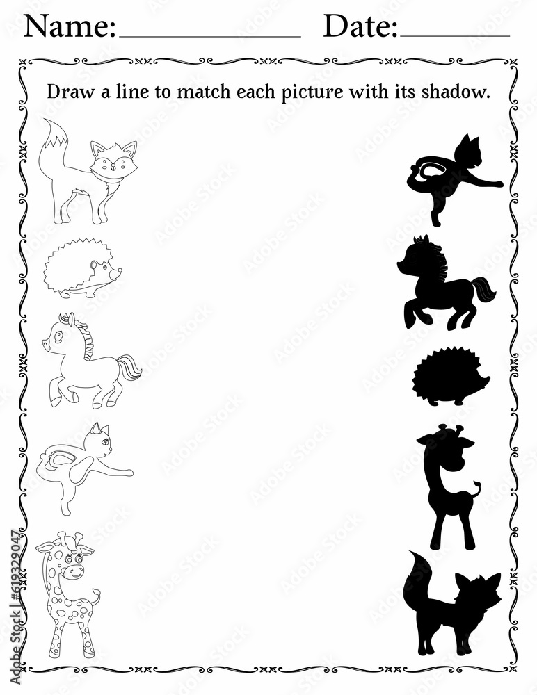 Printable Matching Activity Pages for Kids | Matching Activity ...