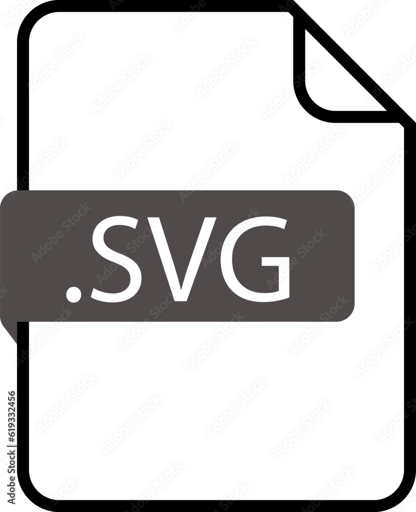 svg File format icon. Format for texts, images, vector images, videos ...