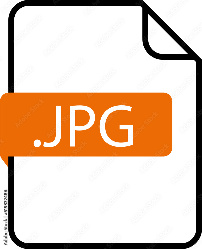 jpg File format icon. Format for texts, images, vector images, videos ...