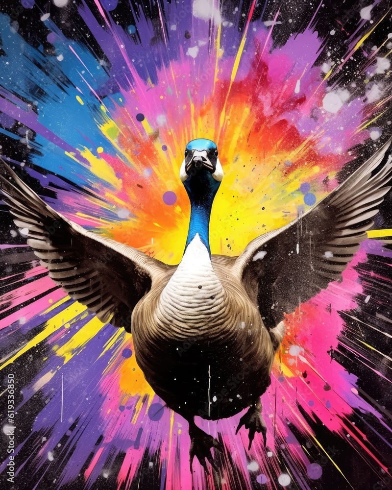 goose form and spirit through an abstract lens. dynamic and expressive ...