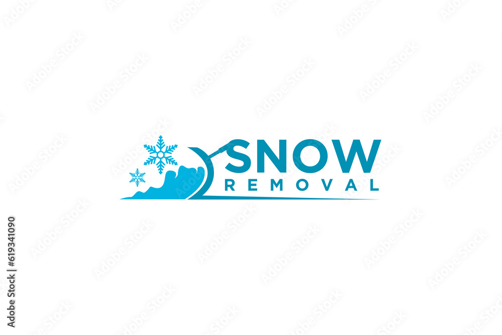 Snow removal logo design snowplow service frost icon symbol Stock ...