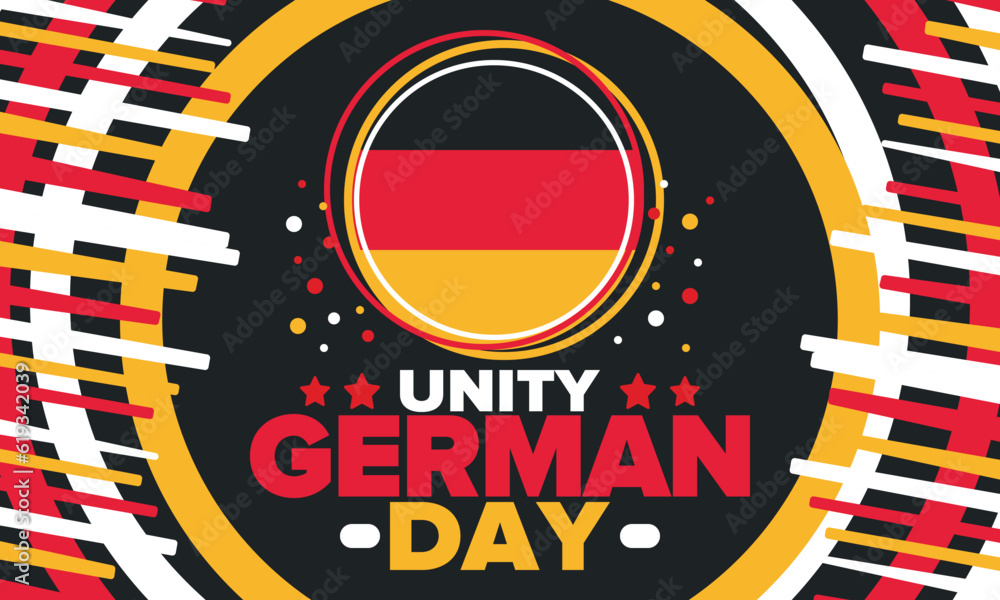 German Unity Day. Celebrated annually on October 3 in Germany. Happy ...