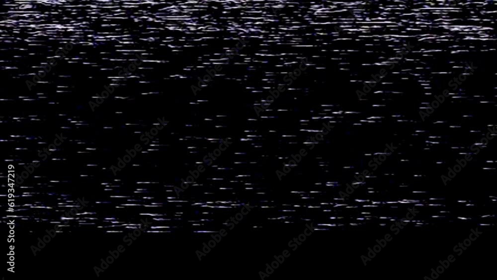 Flickering VHS Noise with Glitch, No Signal, Old television Black and ...
