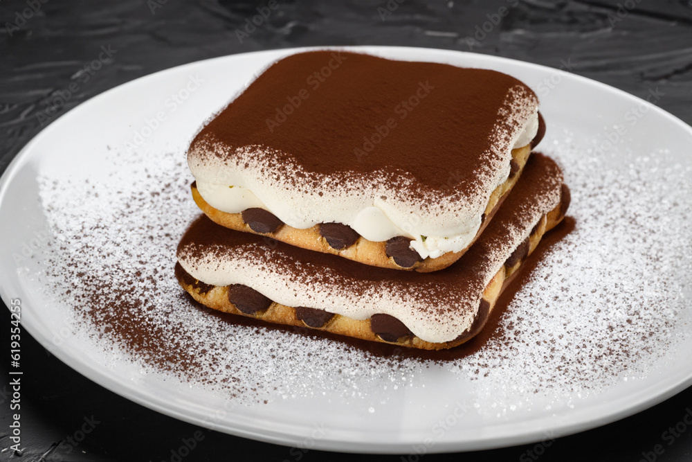 Tiramisu- Layers of coffee-soaked ladyfingers and creamy mascarpone ...