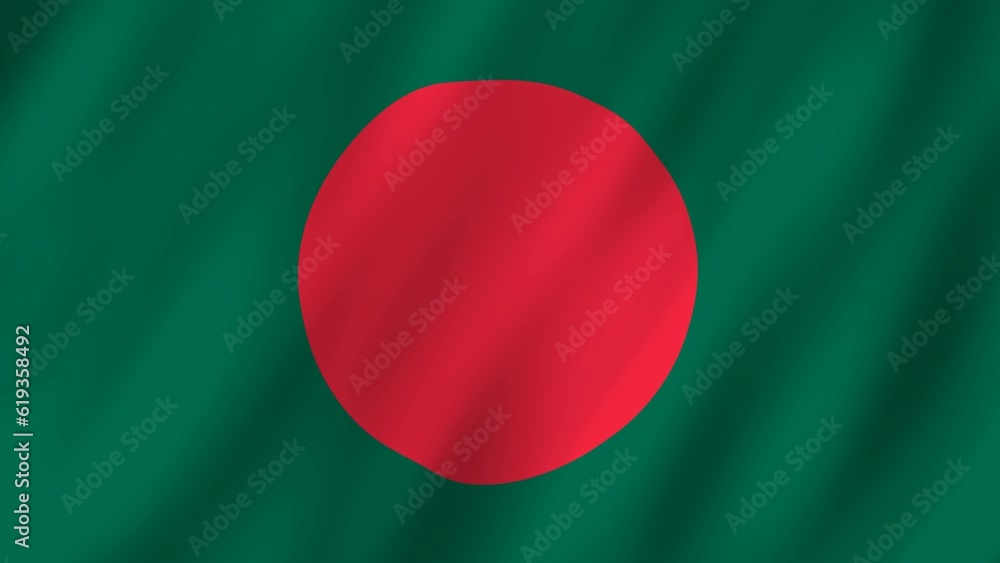 Flag of the Bangladesh waving animation. looping National Bangladesh ...