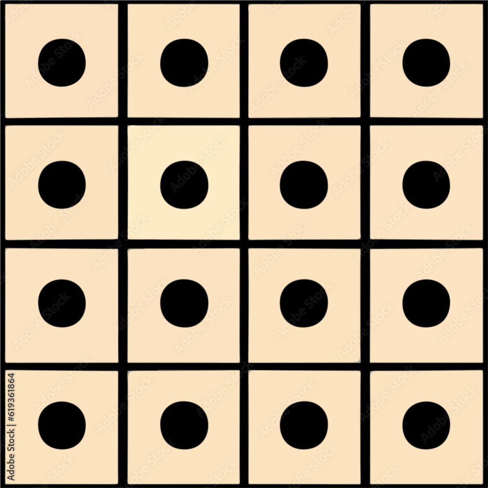 Captivating black and white game board featuring intricate circles ...