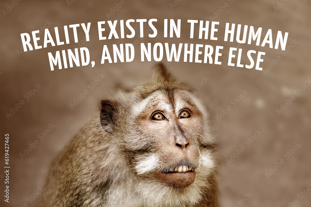 The ape reflects on consciousness: A pensive simian contemplates the ...