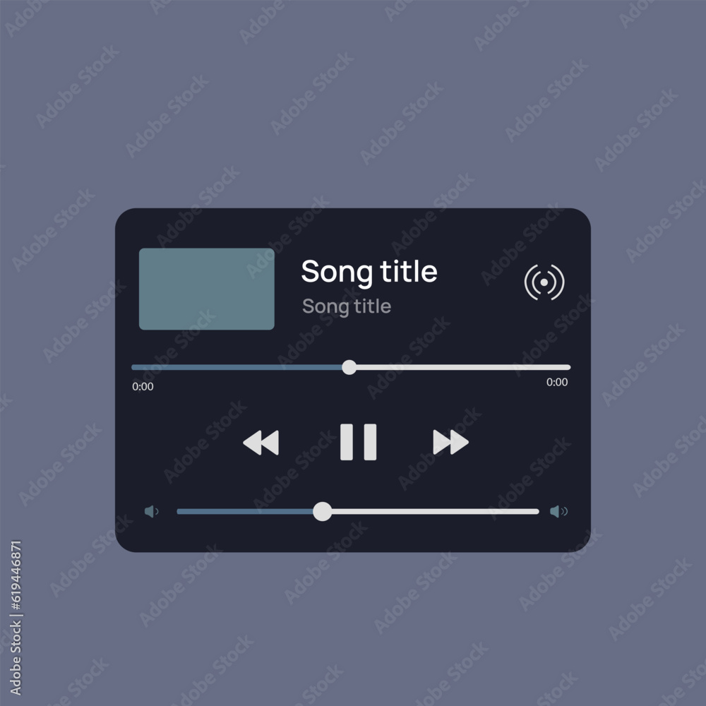Vector illustration music player interface for smartphone. Spotify ...