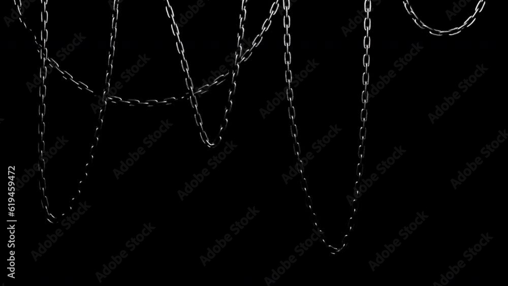 chains hanging, looping animation Stock Video | Adobe Stock