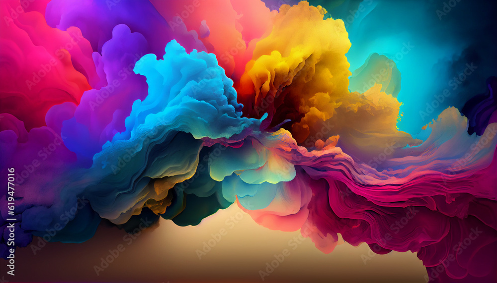 most beautiful different colors splashes, floral pattren, wallpaper ...