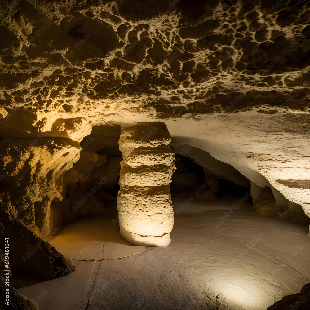 Generative AI illustration - the secrets of a mesmerizing underground ...