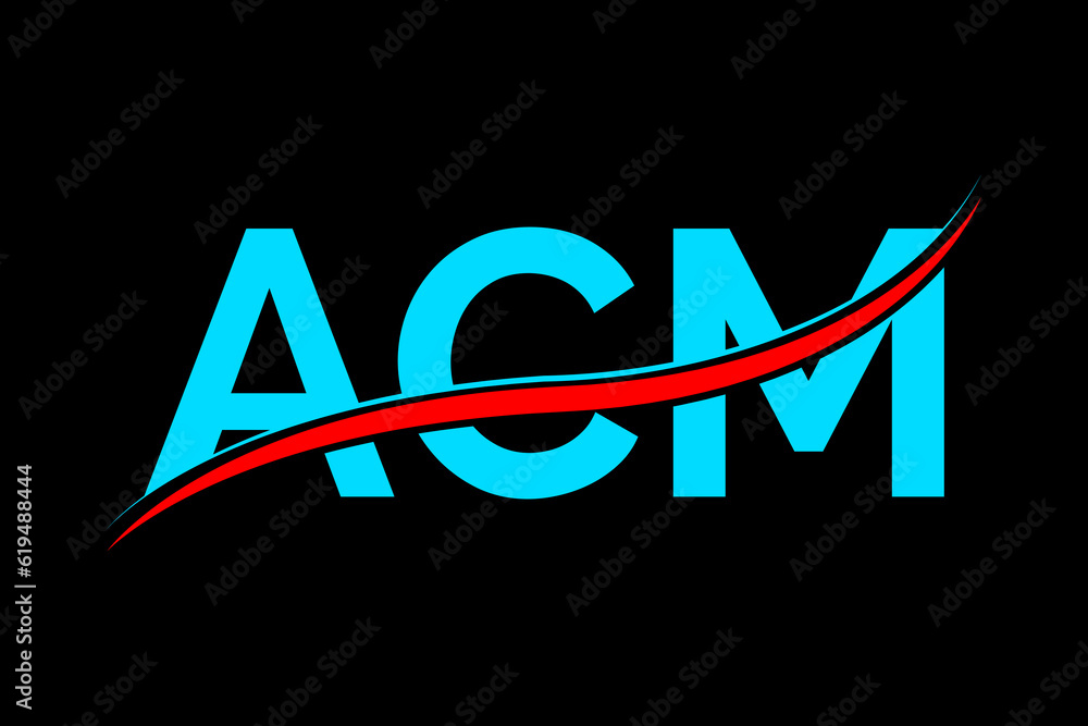 ACM logo. ACM latter logo with double line. ACM latter. ACM logo for ...