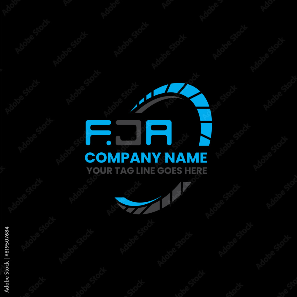 FJA letter logo creative design with vector graphic, FJA simple and ...