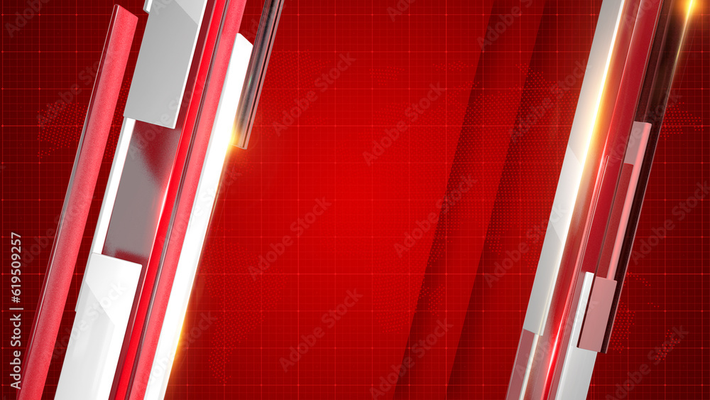 Red News abstract 3d background in red color, For Broadcasting and ...