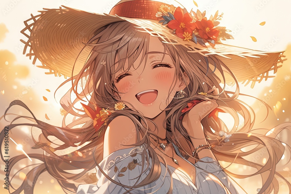 Sizzling Sunshine: In the world of anime, a dazzling girl embodies the ...