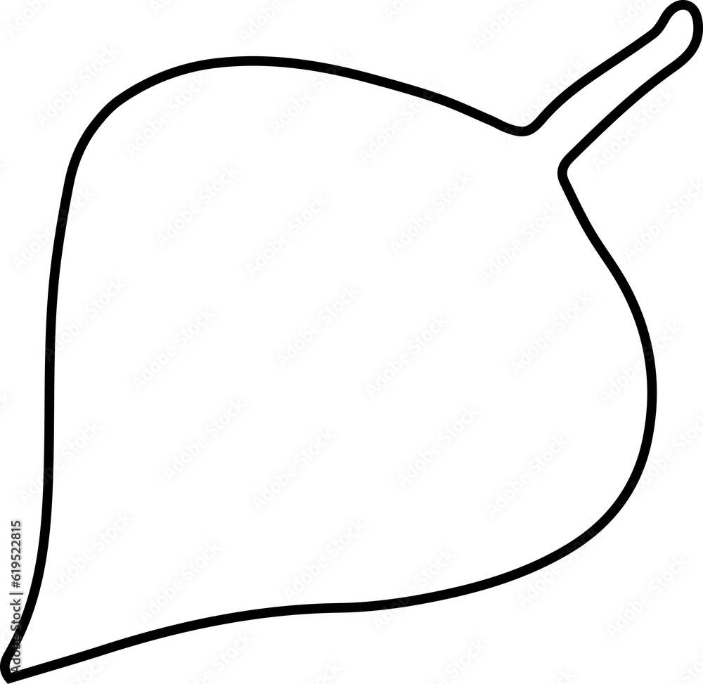 Fall autumn leaves line art. Simple botanical forest coloring page ...