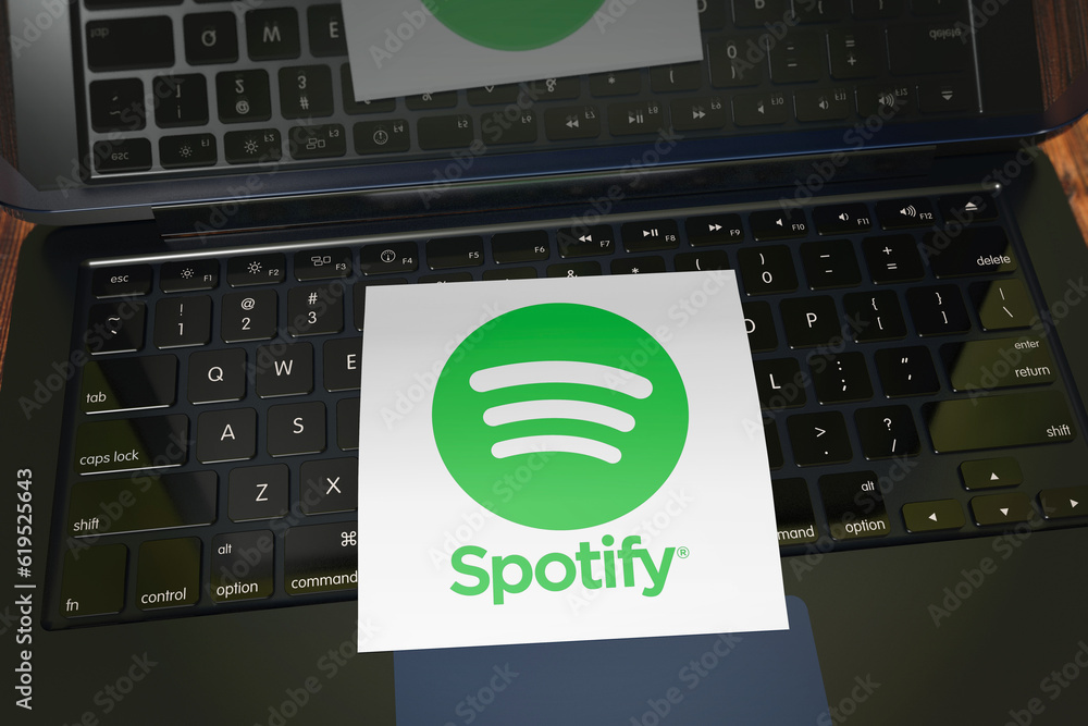 spotify, spotify logo visual design - spotify background Stock Photo ...