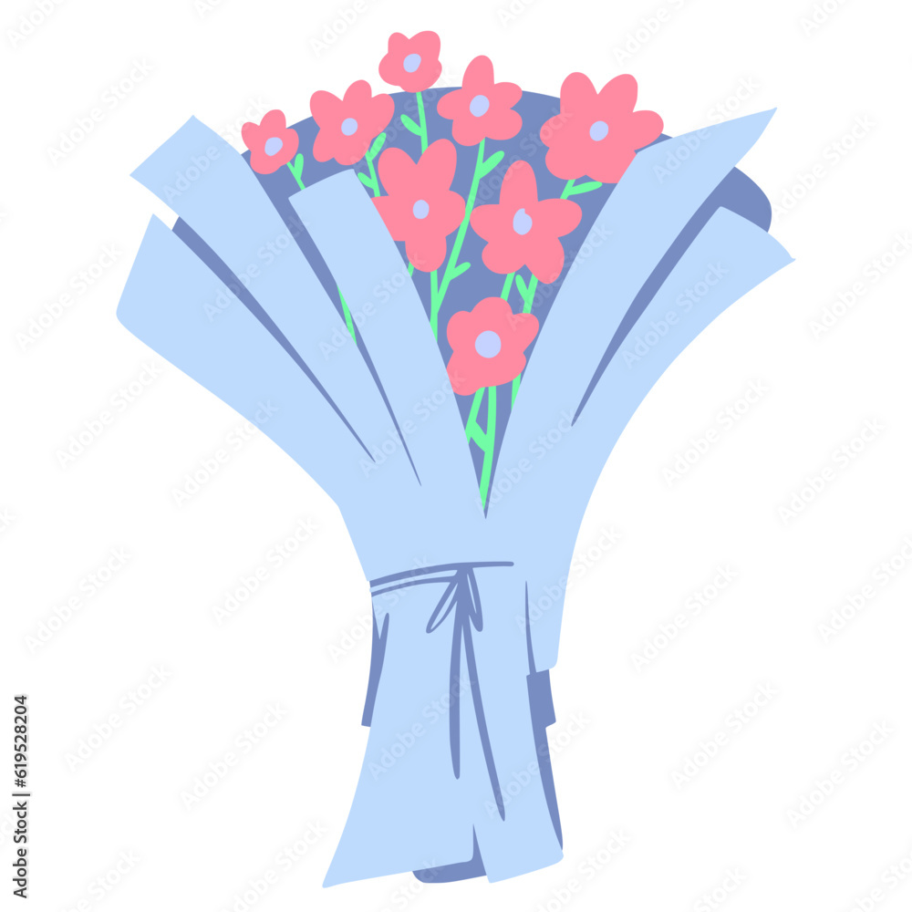 Flower bouquet illustration cartoon vector art cute Stock Vector ...