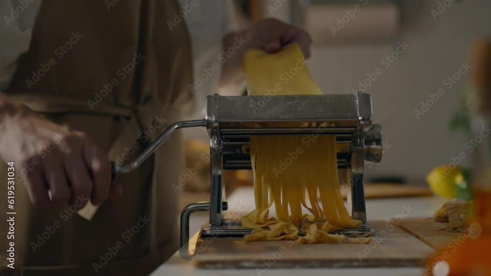 Bakery, Happy chef loves the robot confidently Prepares spaghetti by ...