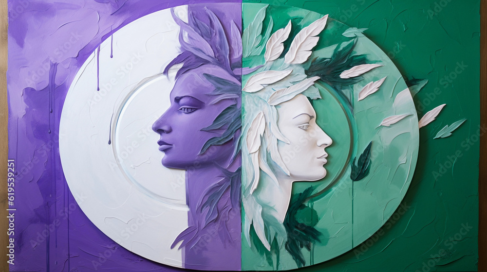 Genderqueer pride: Conceptual art, juxtaposition of traditionally ...