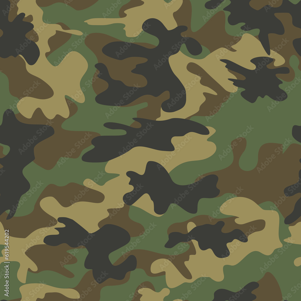 Vector camouflage military pattern seamless army background, disguise ...