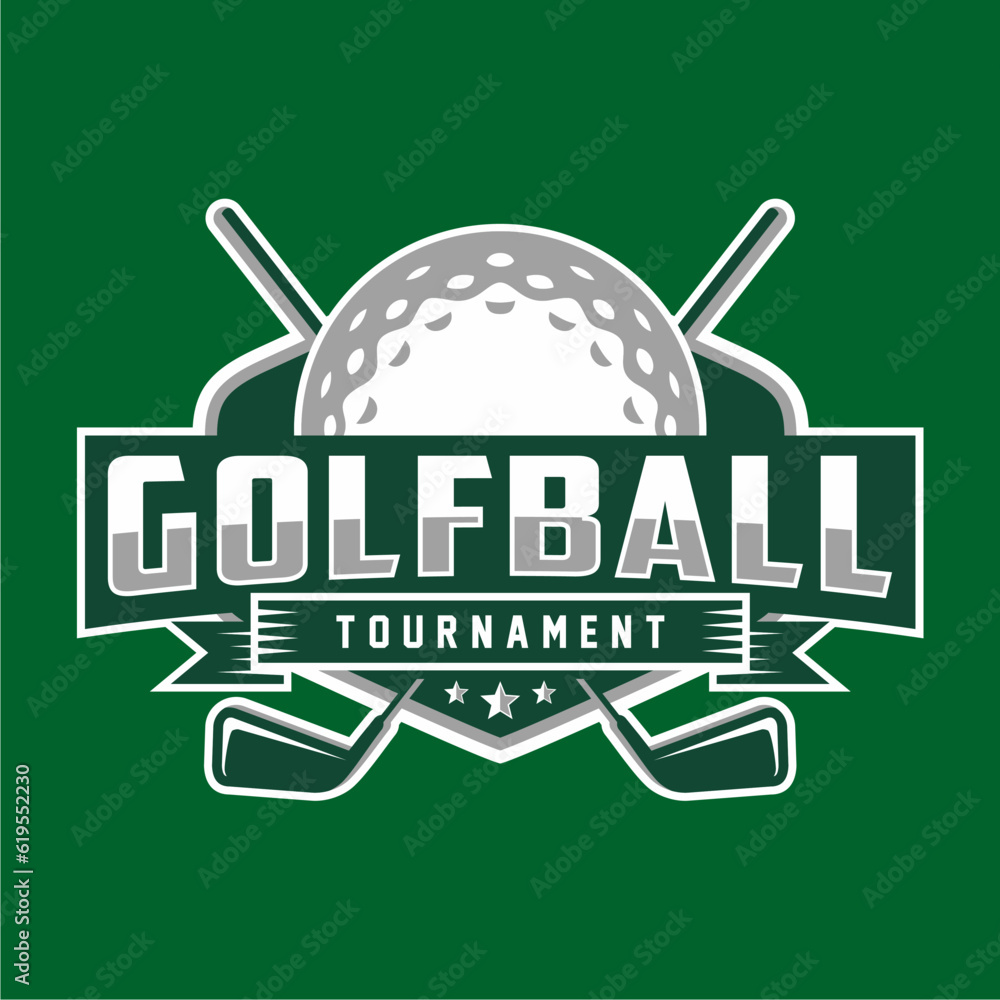 Vector label of golf. Logo of golf championship. Vector illustration ...