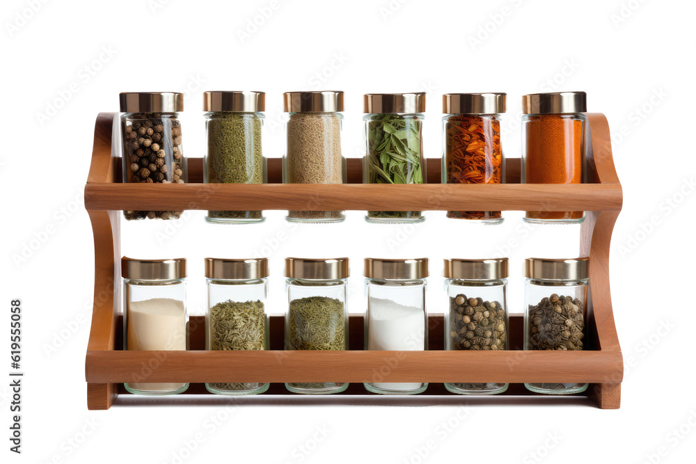 kitchen Spice rack on transparent background (PNG). Generative AI ...