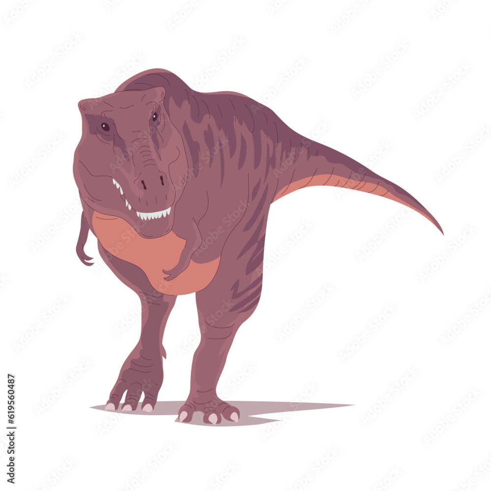 Tyrannosaurus hunting dinosaur. Predatory t rex of the Jurassic period ...