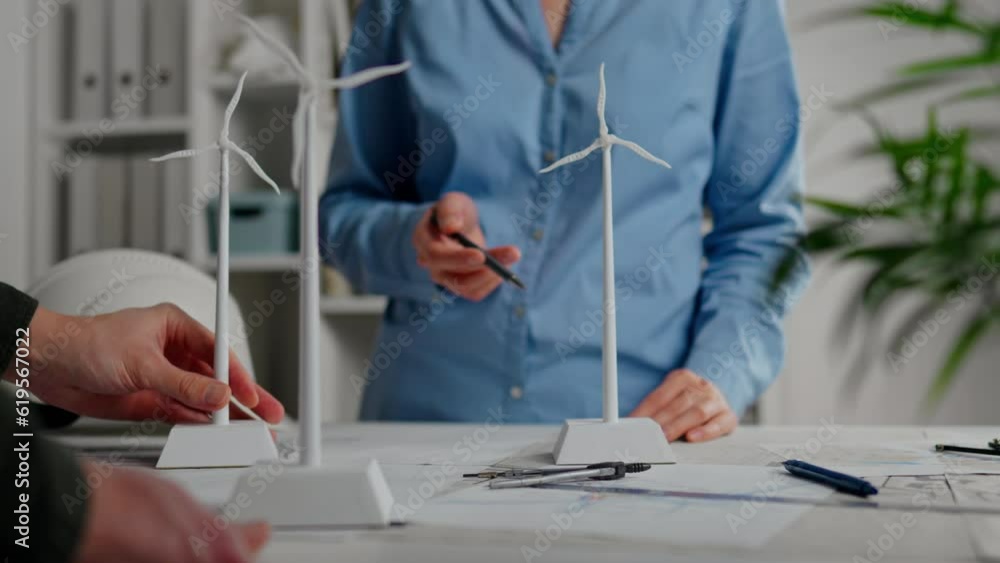 Energy of the future, Potential investor Two colleagues Conduct ...