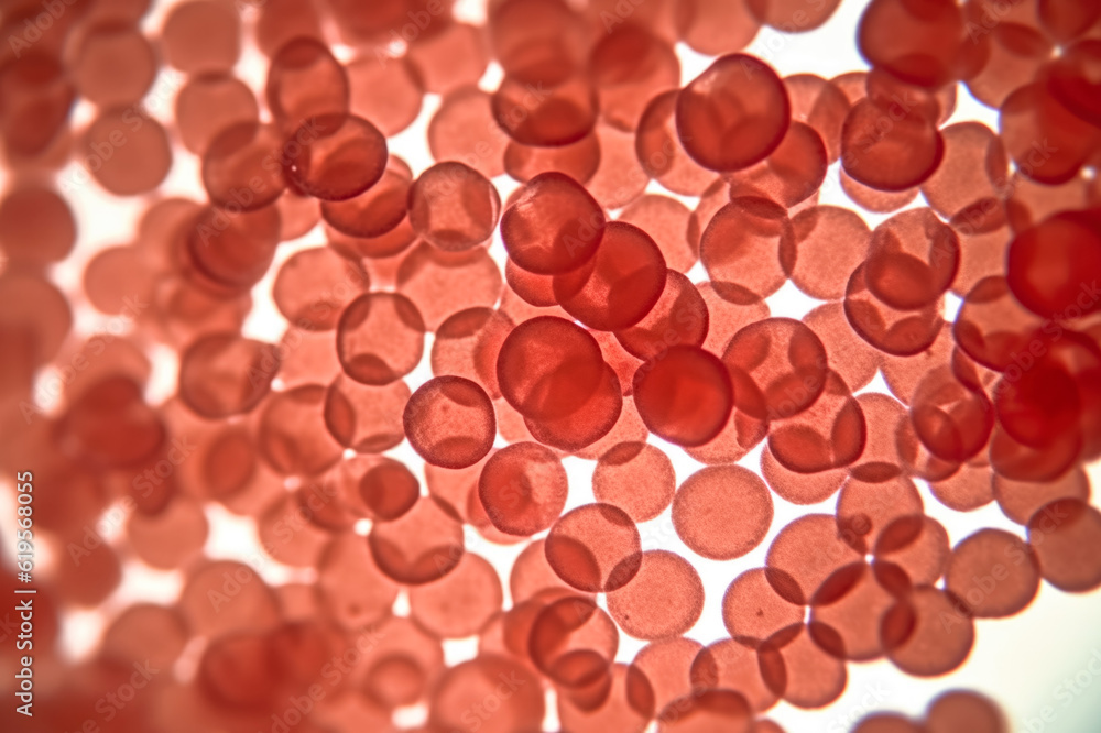 ภาพประกอบสต็อก Red blood cells, image similar to real light micrograph ...