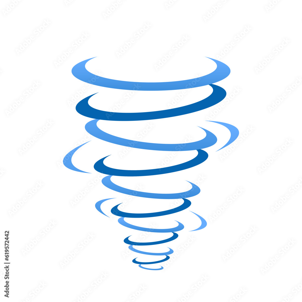 Tornado logo symbol icon. Tornado storm icon isolated on white ...
