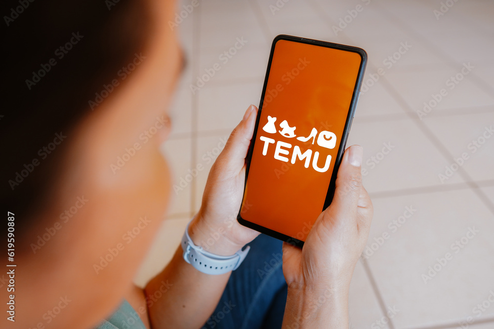 July 3, 2023, Brazil. In this photo illustration, the Temu logo is ...