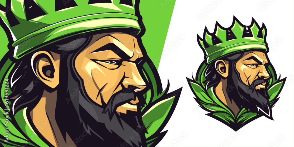 Redefine Excellence: King of Weed Crown Logo Mascot for E-Sport and ...
