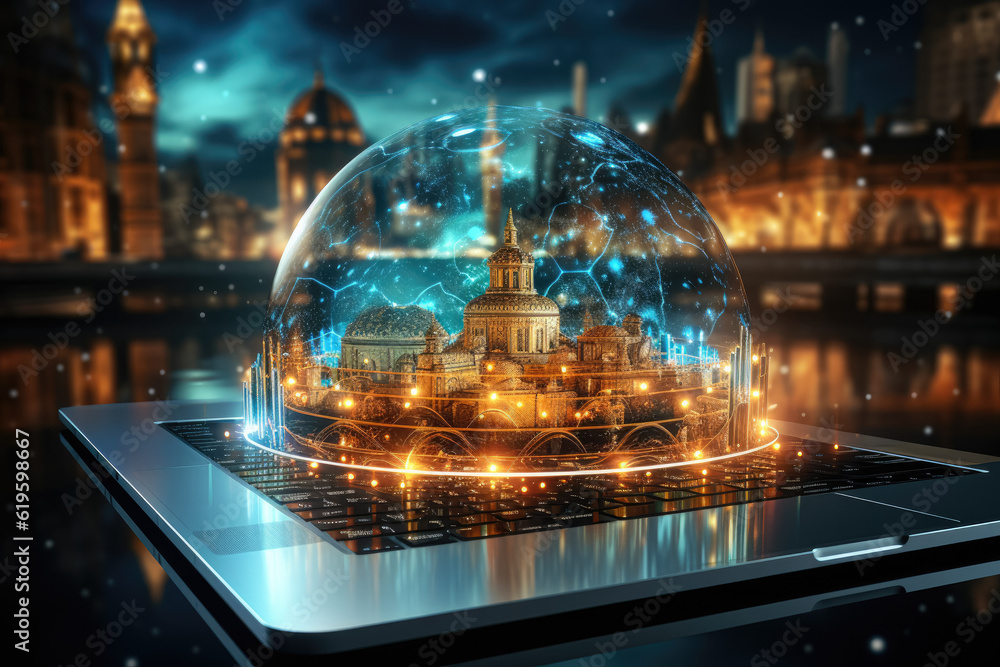 Conceptual image representing digital transformation for the next ...