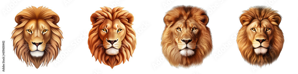 Lion clipart collection, vector, icons isolated on transparent ...