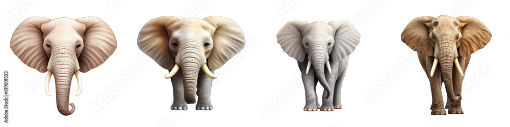 Elephant clipart collection, vector, icons isolated on transparent ...