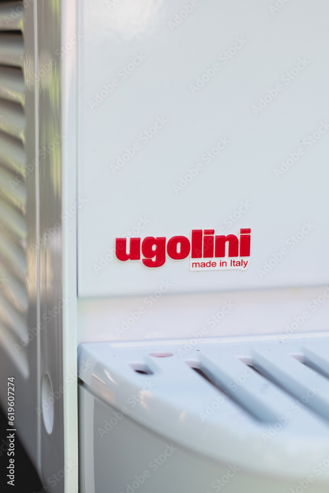 Foto de Tallinn, Estonia - June 30, 2023: Ugolini machine logo. Italian ...