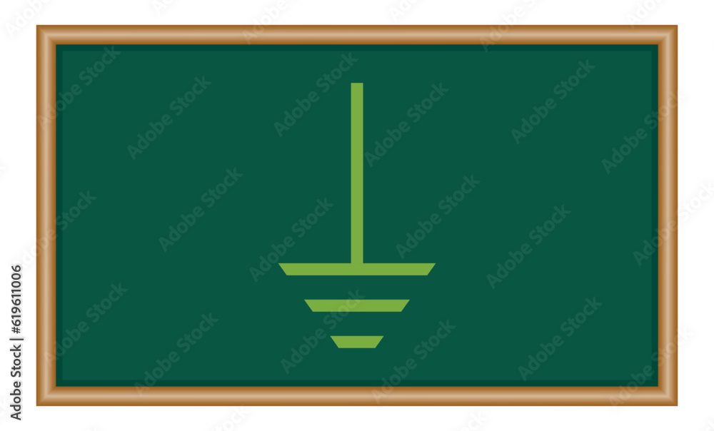 Protective earth ground symbol icon in electricity. Physics resources ...