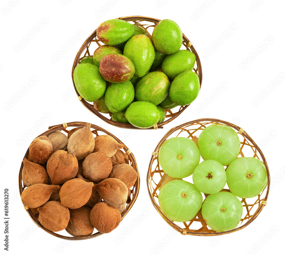 Indian Gooseberry ,terminalia chebula and terminalia bellirica on ...